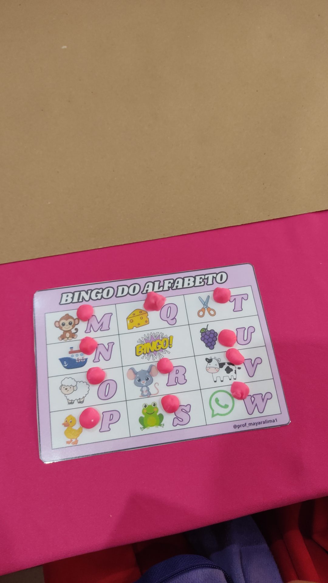 BINGO DO ALFABETO – Prof Mayara Lima